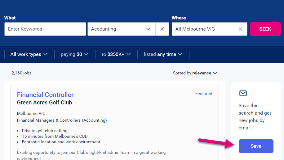 How do I save a search? - Jobstreet
