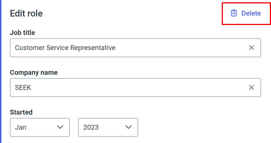 How do I delete my entire Career History from my profile? - JobStreet